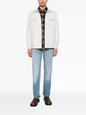 Eleventy Buttoned Shirt Jacket - Grey