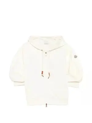 Moncler Hooded Puff-sleeve Jacket - Neutrals