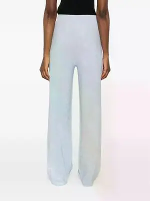 Fabiana Filippi Wide-leg Knit Trousers - Blue