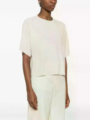 Fabiana Filippi Shimmer Effect Short Sleeve Sweater
