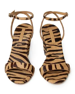 LOEFFLER RANDALL Calf Hair Wedge Sandals