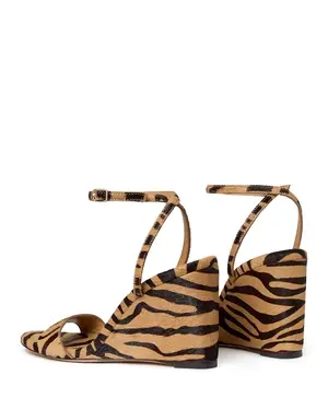 LOEFFLER RANDALL Calf Hair Wedge Sandals