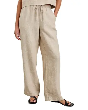 Rails Emmie Linen Drawstring Pants - Heathered Flax