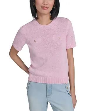 Karl Lagerfeld Paris Double Pocket Crewneck Sweater