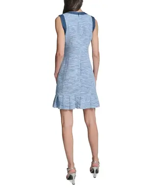 Karl Lagerfeld Paris Denim Tweed Dress