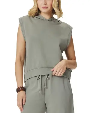Splendid Greta Terry Sleeveless Hoodie - Eucalyptus