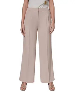Donna Karan New York High Waist Wide Leg Pants - Snow Petal