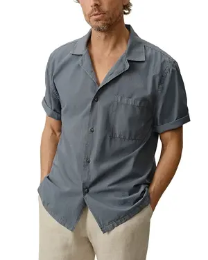 ALEX CRANE Air Cotton Camp Shirt - Lake