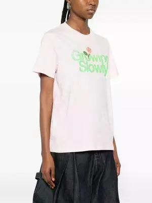 GANNI Printed T-shirt - Pink