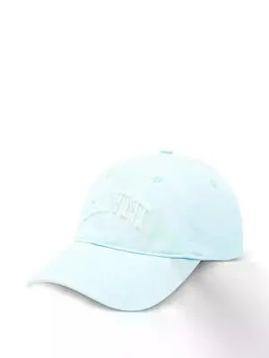 GANNI Logo-embroidered Cap - Blue