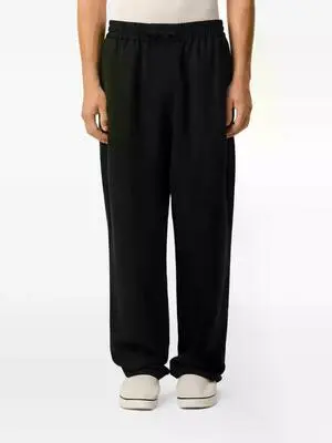 AMI Paris Blended Linen Elasticated Waist Trousers - Black