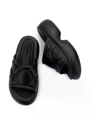 Melissa Puff Platform Slides - Black