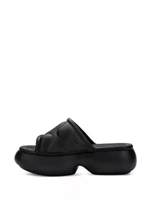 Melissa Puff Platform Slides - Black