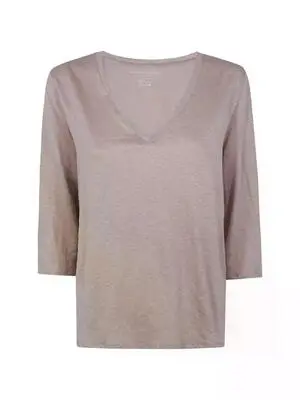 Majestic Filatures V-neck Linen T-shirt