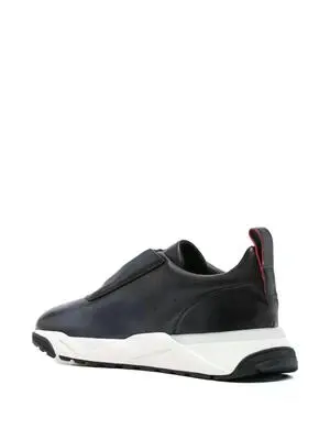 Santoni Leather Sneakers - Blue