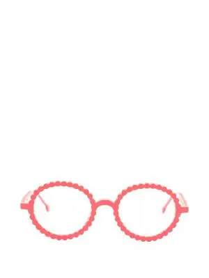 L.A. EYEWORKS Round Frame Eyeglasses - Red