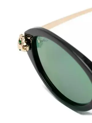 Cartier Oval-frame Sunglasses - Black