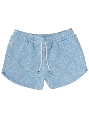 Casablanca Monogram Weave Shorts - Azure