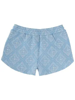 Casablanca Monogram Weave Shorts - Azure