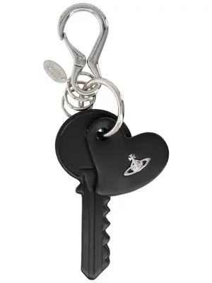 VIVIENNE WESTWOOD Key & Heart" Keychain - Black