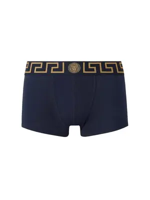 Versace Boxer Shorts With Greek - Blue