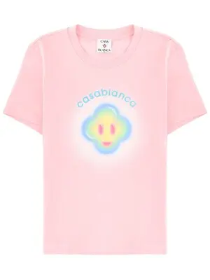 Casablanca Airbrush Smiley T-shirt - Pink