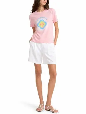 Casablanca Airbrush Smiley T-shirt - Pink