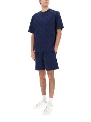 Casablanca T-shirt With Monogram Details - Blue