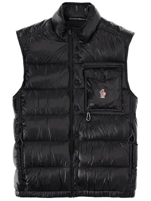 Moncler Padded Jacket With Logo - Black