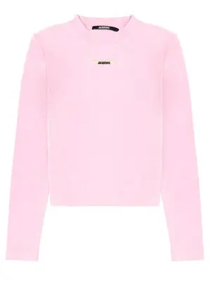 Jacquemus The Grosgrain Long-sleeved Shirt - Pink