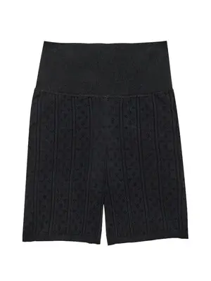 JW Anderson Perforated Knit Shorts - Black