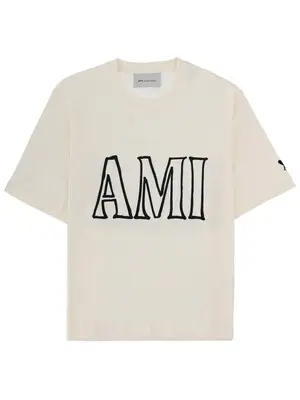 Ami T-shirt With Logo - White