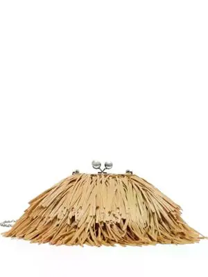 Max Mara Aquiete Fringed Shoulder Bag - Neutrals