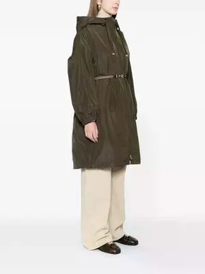 Max Mara Belted Parka Coat - Green