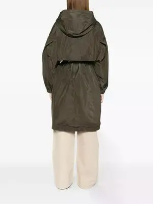 Max Mara Belted Parka Coat - Green