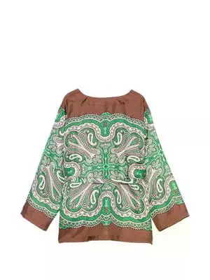 P.a.r.o.s.h Paisley Tie-waist Blouse