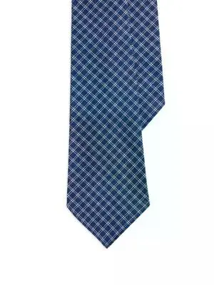 Polo Ralph Lauren Plaid Pattern Neck Tie - Blue