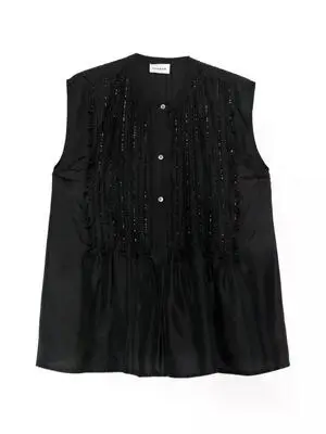 P.a.r.o.s.h Sadio Beaded Blouse - Black