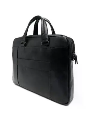 PIQUADRO Zip-fastening Leather Briefcase