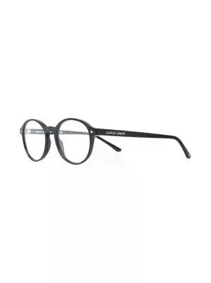 Giorgio Armani Round Frame Glasses - Black
