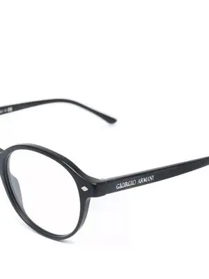 Giorgio Armani Round Frame Glasses - Black