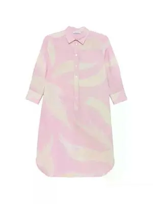 ROSSO 35 Printed Midi Shirt Dress