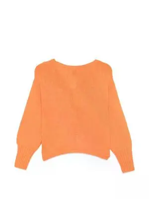 Incentive! Cashmere Abelina Cashmere V-neck Cardigan - Orange