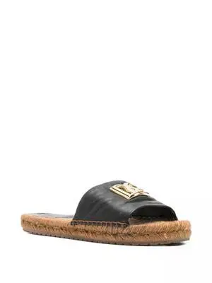 Dolce & Gabbana Logo Leather Espadrilles