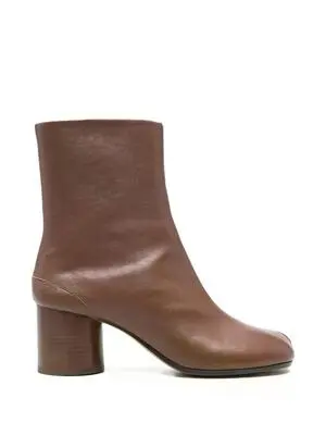 MAISON MARGIELA Tabi Leather Ankle Boots - Brown