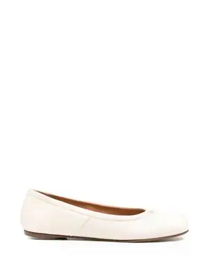 MAISON MARGIELA Tabi Leather Ballet Flats - White