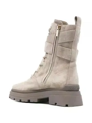 JIMMY CHOO Combat Suede Boots