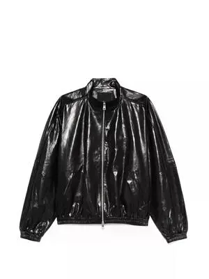 PURPLE BRAND Zip Leather Jacket - Black
