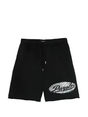 PURPLE BRAND Raw-hem Shorts - Black
