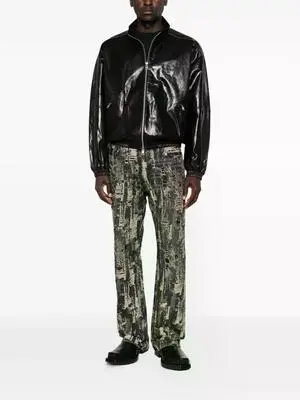 PURPLE BRAND P026 Beaded Destroyed Baggy Jeans
